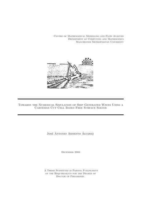 Pdf Phd Towards The Numerical Simulation Of Ship Generated Waves