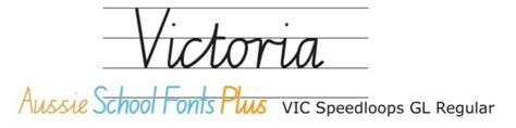 Victoria Vic Modern Cursive Handwriting Fonts Edalive Online Learning