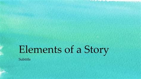 Elements Of Plot Ppt