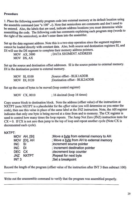 Solved The Assemble Command Use A 100 ل Note That