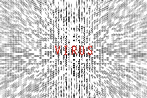 Premium Ai Image The Word Virus On Binay Code Blurred Background