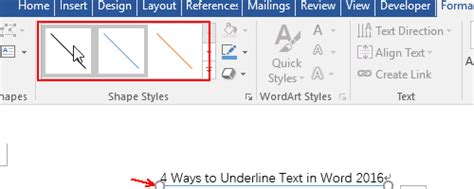4 Ways To Create Underline In Word 2016 My Microsoft Office Tips