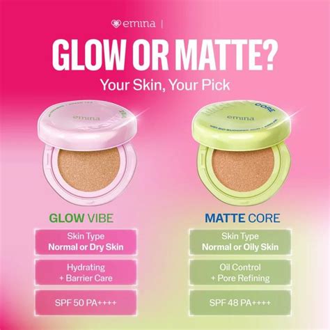 Emina Glow Vibe 3in1 Cushion Spf 50 Pa 13g Wardah Beauty Brunei