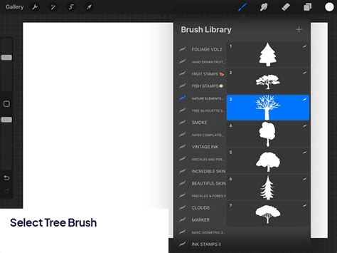 How To Draw Tree Trunk In Procreate Brush Galaxy
