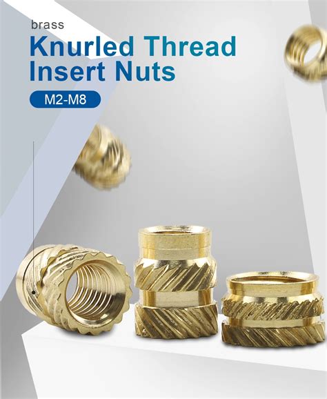 Nindejin 5 20pcs Brass Insert Nut Knurled Nut M4 M5 M6 M8 Heat Set