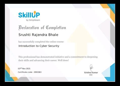 Srushti Bhale On Linkedin Skillupbysimplilearn Cybersecurity Learning