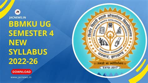 Bbmku Ug Semester 4 New Syllabus 2022 26 Download Pdf Jac News