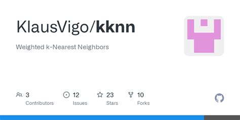 GitHub KlausVigo Kknn Weighted K Nearest Neighbors