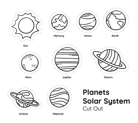 Planet Cut Outs 10 Free Pdf Printables Printablee Solar System