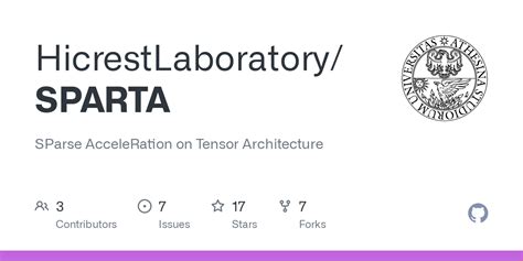Github Hicrestlaboratorysparta Sparse Acceleration On Tensor Architecture