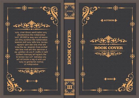 Premium Vector Old Book Cover Design Elements