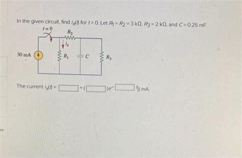 solved in the given circuit find ix t for t 0 let