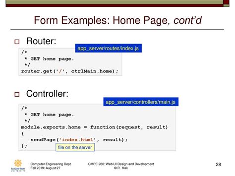 CMPE 280 Web UI Design And Development August 27 Class Meeting Ppt Download