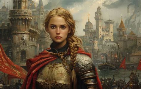 Скачать обои небо взгляд девушка тучи река люди Франция корабль раздел живопись в