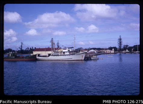 Mv Hifofua And Other Vessel Moored At Vuna Wharf Tonga Pacific