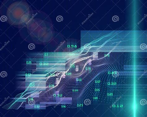 Abstract Futuristic Concept Of Predictive Analysis Big Data Quantum Virtual Cryptography