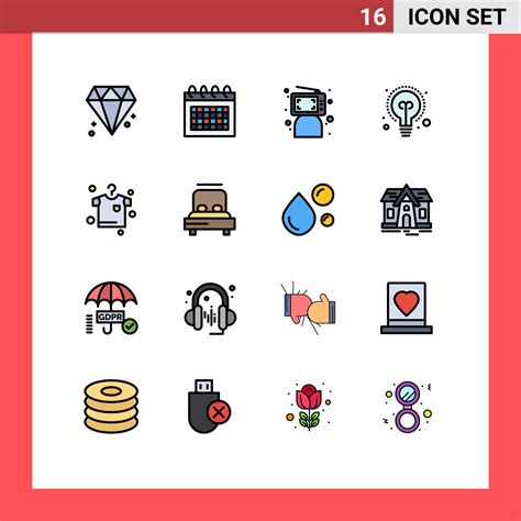 Editable Vector Line Pack Of 16 Simple Flat Color Filled Lines Of Hanging Clothes Click Idea