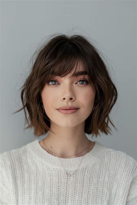 25 Trendy Haircuts With Bangs For 2025 Layers Round Faces Fine Hair
