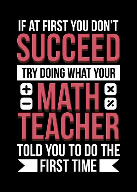 Math Teacher Poster By Betsytiptoe Displate