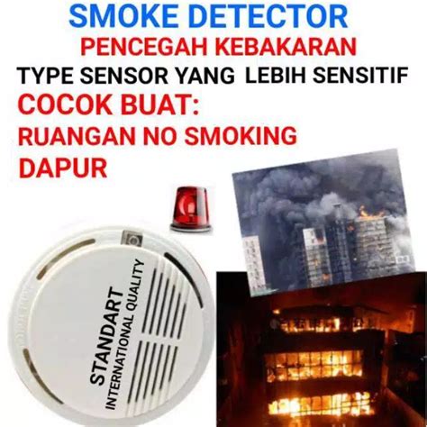 Jual Smoke Detector Pendeteksi Sensor Kebakaran Dengan Speaker PNP Shopee Indonesia