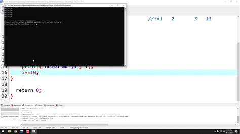 Programming Fundamentals Lab 7 Loops Youtube