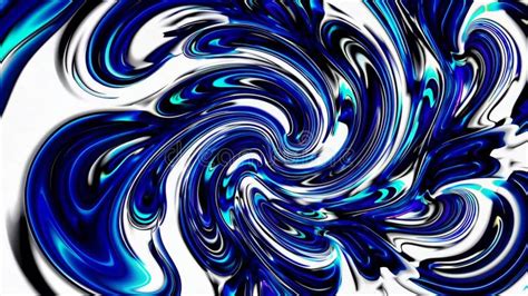 Blue And White Abstract Swirling Pattern Digital Art Modern Design And Creativity Concept