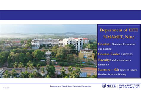 Chapter Lecture Typesof Cables Used For Internal Wiring Department Of