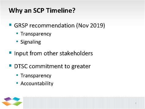 Topic 1 The SCP Timeline Green Ribbon Science Topic 1 The SCP Timeline Green Ribbon Science
