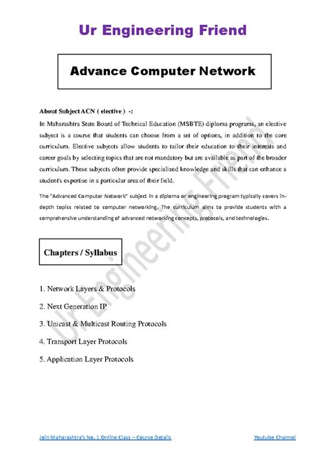 ACN Chapter Part Notes By Ur Engineering Friend Edc Df A Df A Ec C Cfed Eee Studocu
