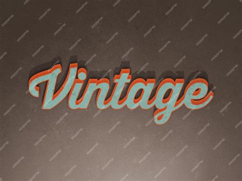 premium psd vintage retro text effect photoshop file