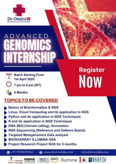 Genomicsinternship Industrialgenomics Dromicslabs Careergrowth