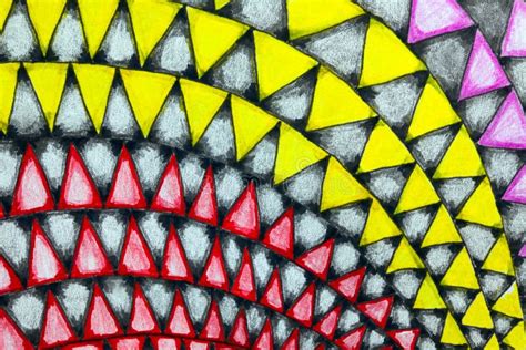 Curved And Zigzag Drawing Stock Illustration Illustration Of Artwork