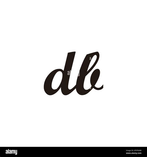 Letter Db Connect Geometric Symbol Simple Logo Vector Stock Vector