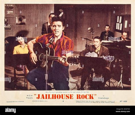 Elvis Presley With His Guitar Singing Jailhouse Rock Mgm R 1960