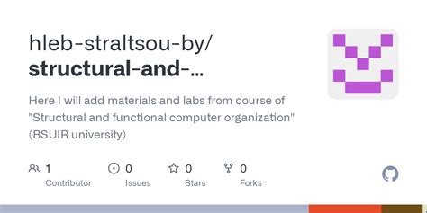 Github Hleb Straltsou Bystructural And Functional Computer Organization Here I Will Add