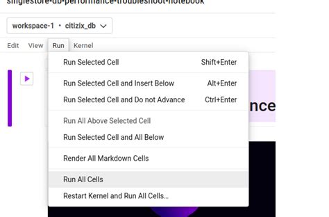 singlestore cloud performance troubleshooting notebook