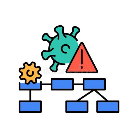 strategic planning color line icon for digital and print projects stock