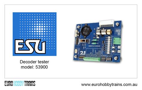 Esu Decoder Tester Latest 2023 Model Item 53900 Euro Hobby Trains