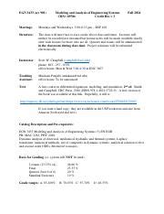 Master Engineering Systems Modeling Analysis Course Details Course Hero
