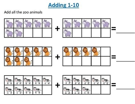 Adding Numbers 1 10 Worksheet Beginning Addition For Pre K And Kindergarten