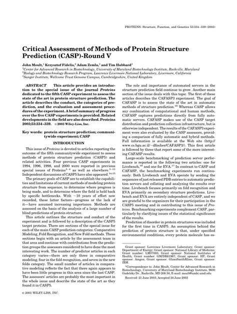 Pdf Critical Assessment Of Methods Of Protein Structure Prediction Casp Round Iv