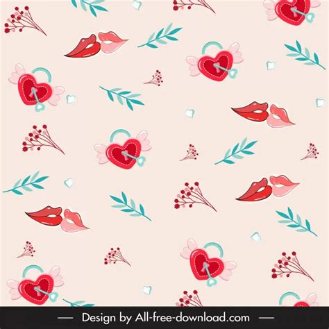 Leaf Pattern Templates Classical Handdrawn Shapes Vectors Graphic Art