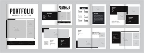 Architecture Portfolio Or Portfolio Template Design A4 Size Professional Portfolio Template