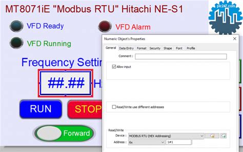 Weintek MT IE Modbus RTU Hitachi NE S Tutorial Plc