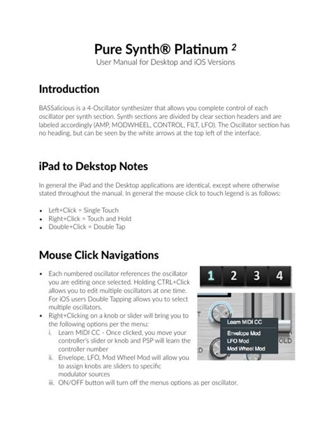 manual pure synth pdf synthesizer menu computing
