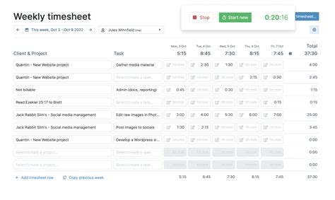 Work Task Timer My Hours