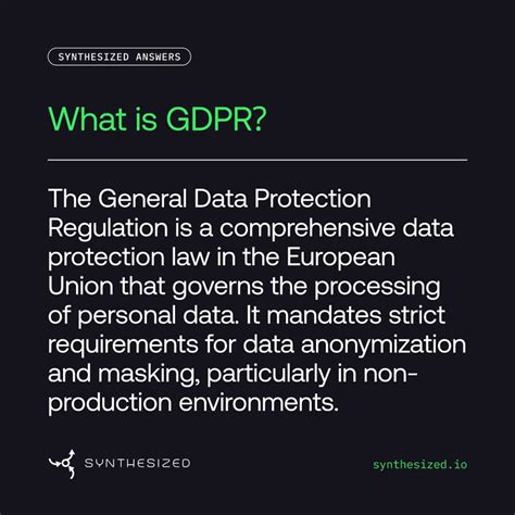 Synthesized On Linkedin Synthesized Gdpr Compliance Testdatamanagement Datamasking…