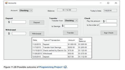 Solved Bank Account Write A Program To Maintain A Chegg