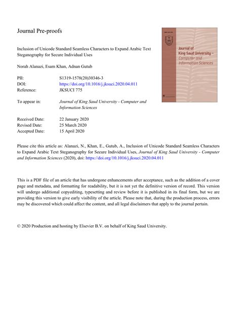 Pdf Inclusion Of Unicode Standard Seamless Characters To Expand