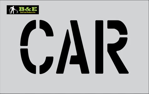 8 Car Parking Lot Pavement Marking Stencil B And E Seal Coat Products Inc
